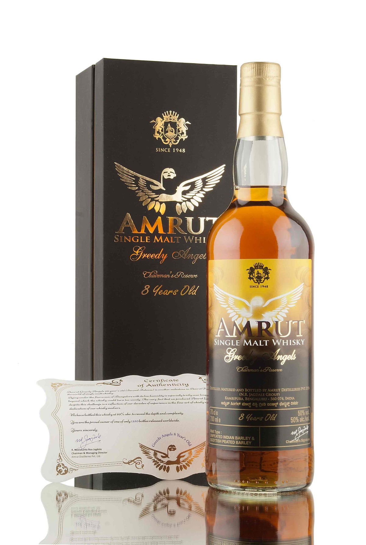 Amrut Greedy Angels - 8 Year Old | Chairman's Reserve | Abbey Whisky