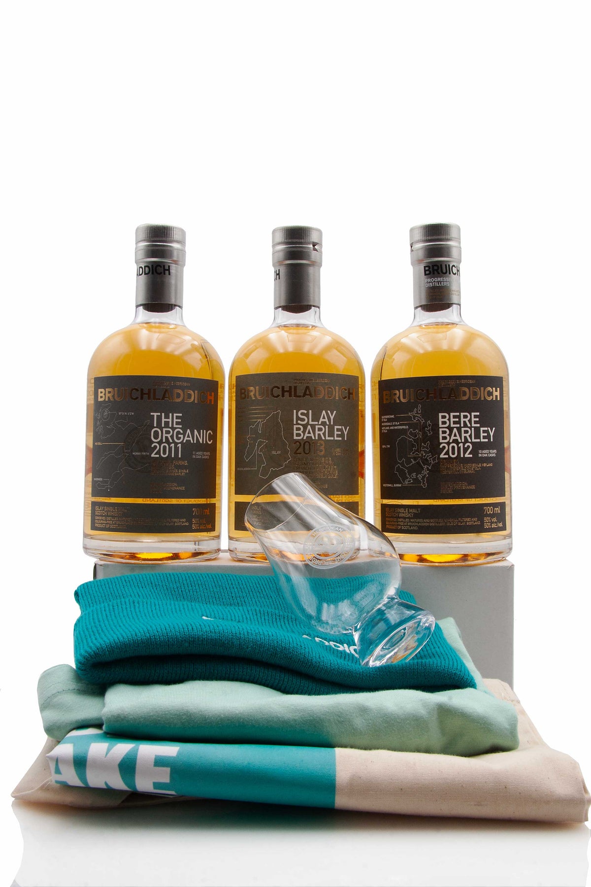 Bruichladdich Whisky Gift Bundle | Organic, Islay Barley, Bere Barley ...